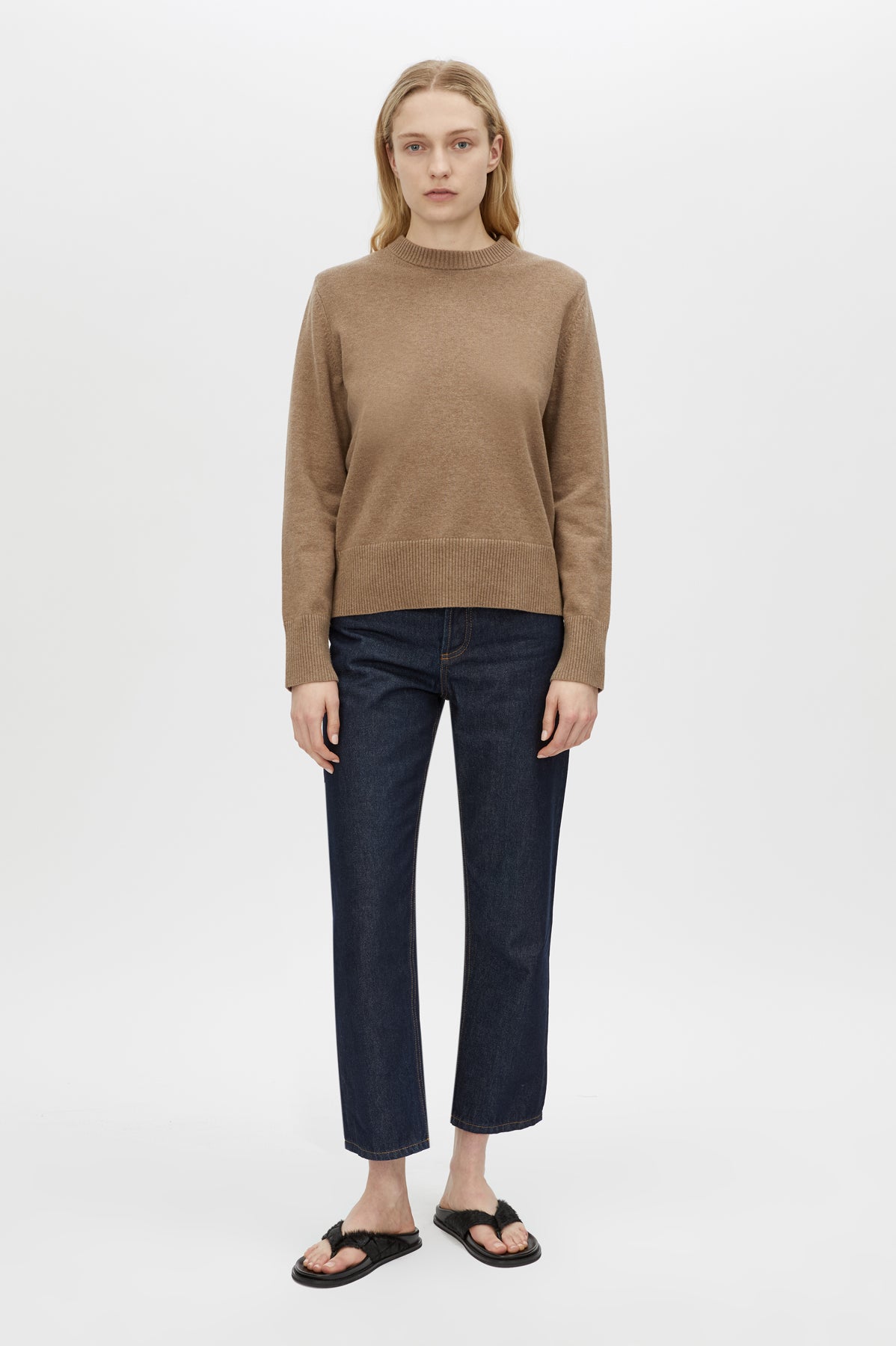 Malo Cropped Sweater in Fawn - CAMILLA AND MARC® C&M
