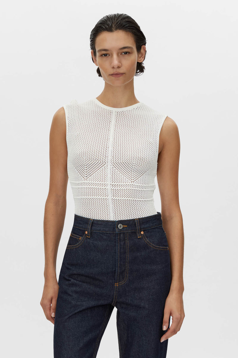 Anisia Bodysuit in White - CAMILLA AND MARC® C&M