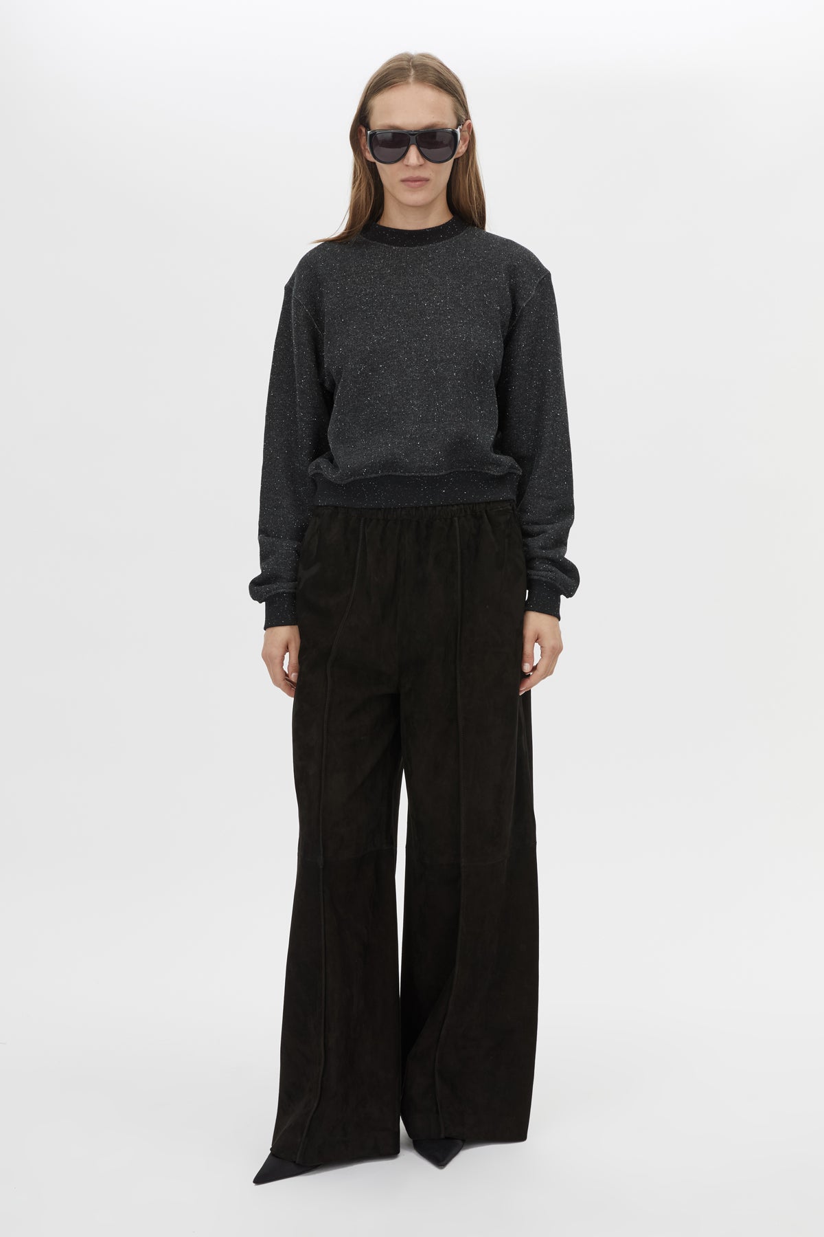 Everett Cropped Sweater in Black - CAMILLA AND MARC® C&M