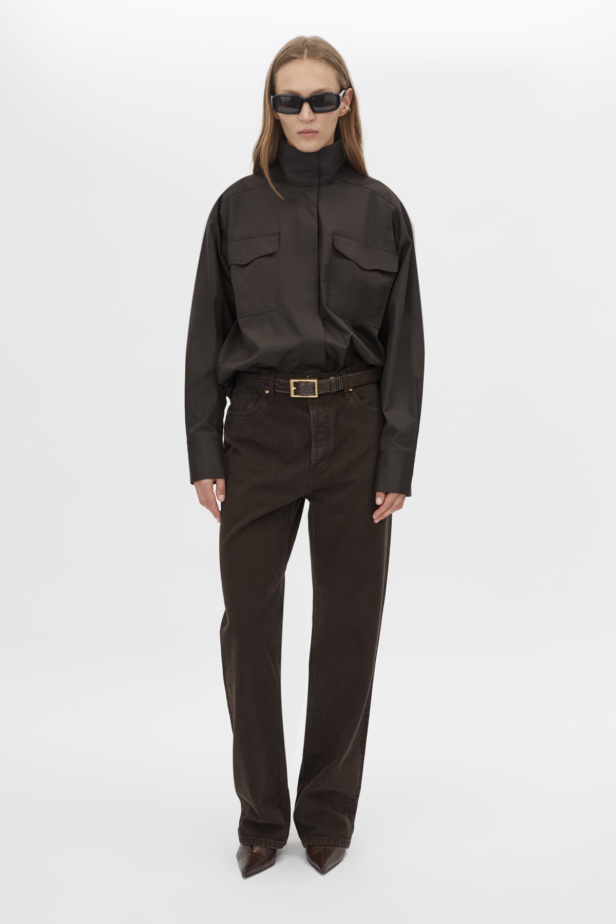 Java Pocket Shirt in Espresso Brown - CAMILLA AND MARC® C&M