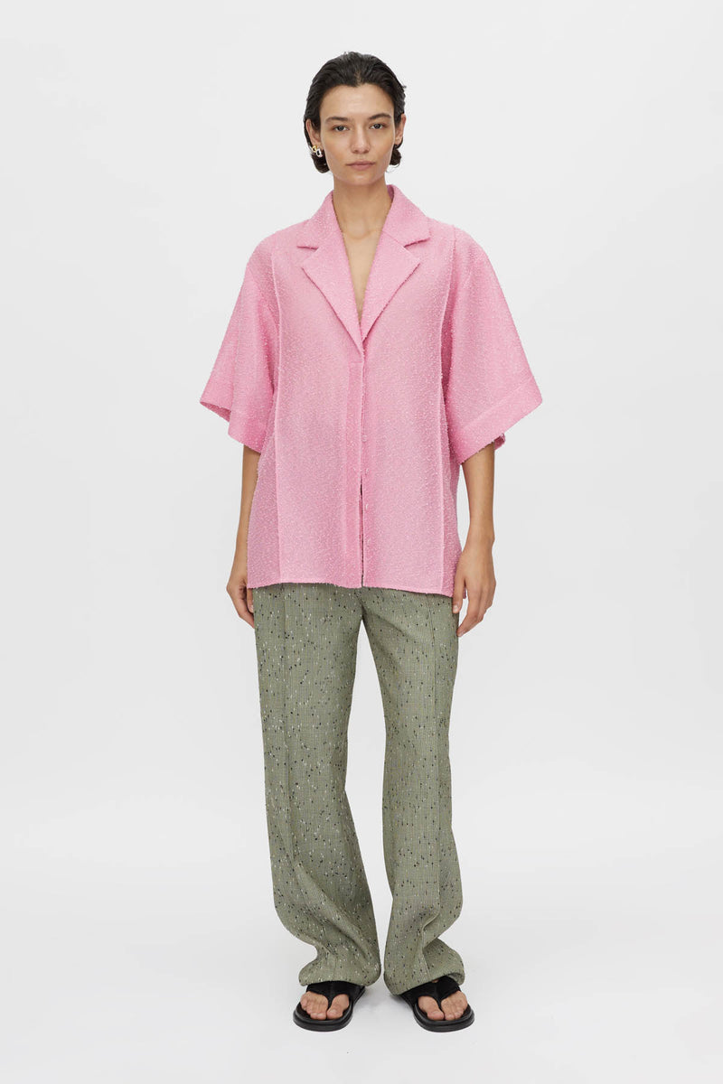 Merle Short Sleeve Shirt in Rose Pink - CAMILLA AND MARCÆ C&M