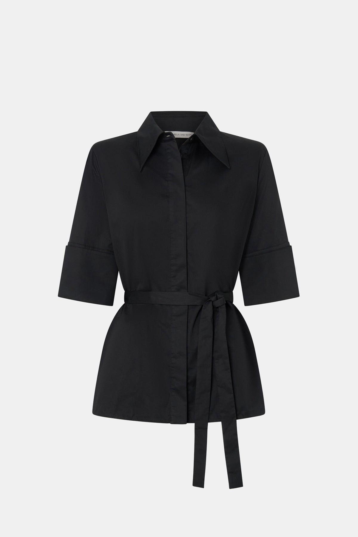 Pique Short Sleeve Shirt in Black - CAMILLA AND MARC® C&M