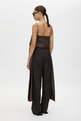Rennick Draped Back Cami Top in Chocolate Brown - CAMILLA AND MARC® C&M