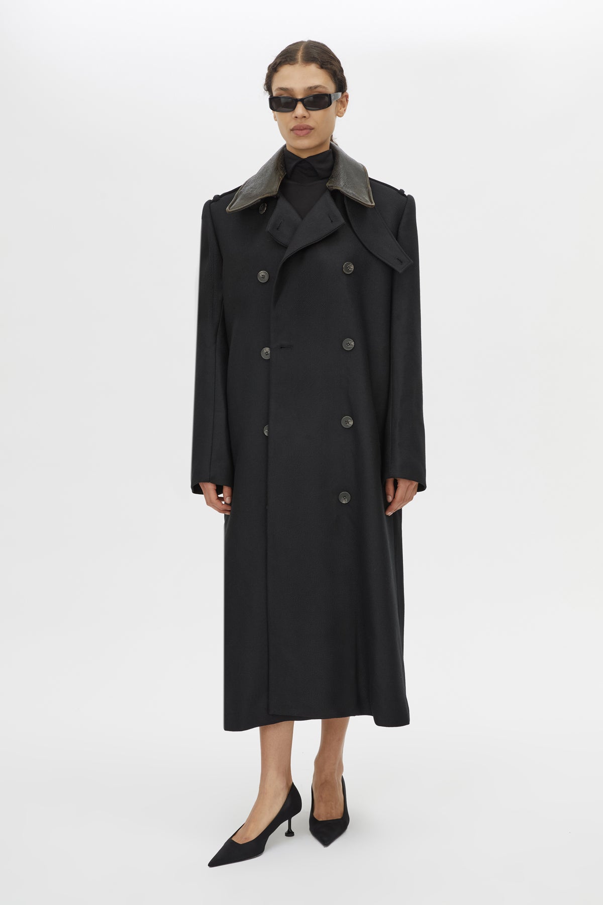 Ryder Double Breasted Coat in Black - CAMILLA AND MARC® C&M